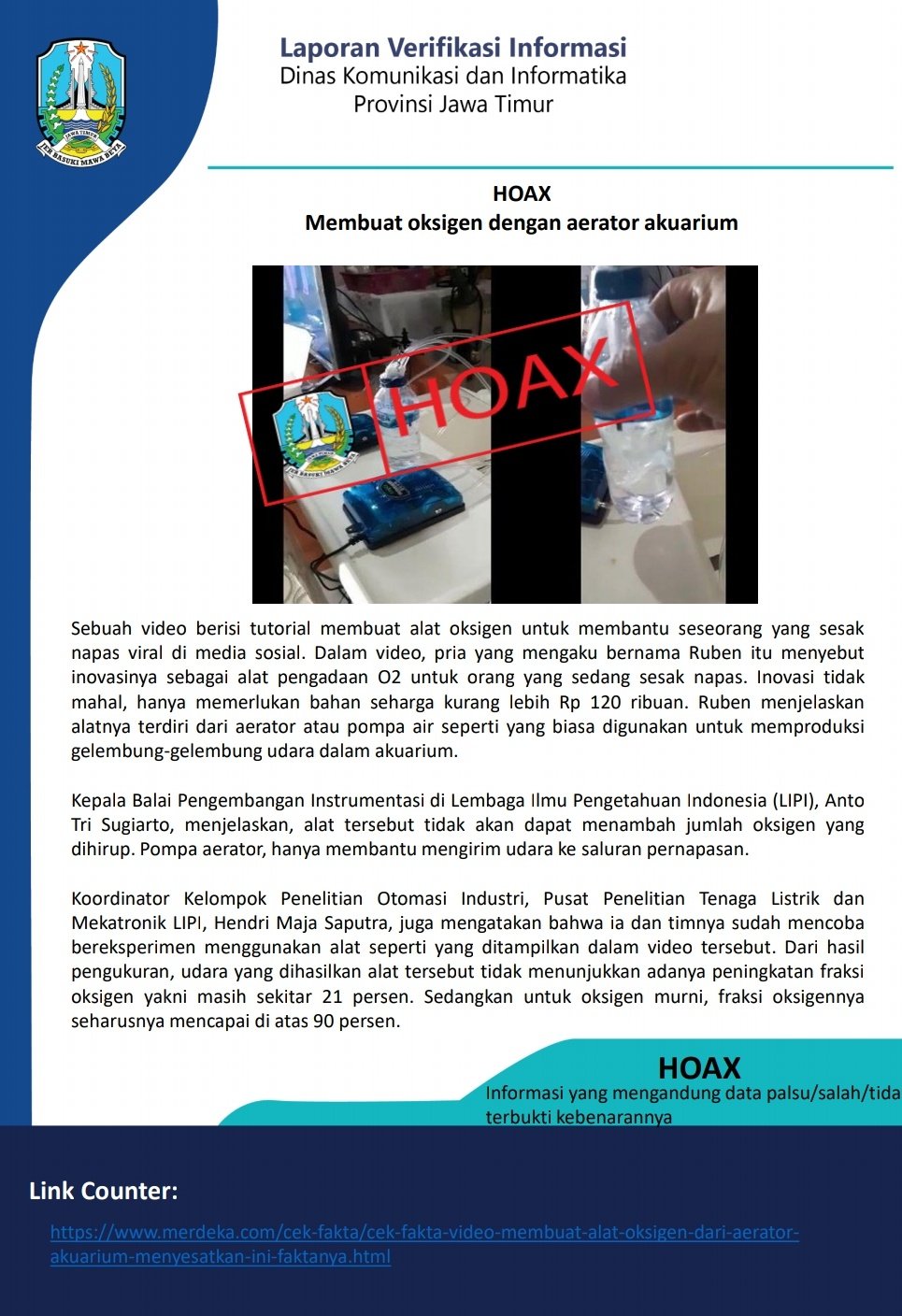 Pemprov Jawa Timur on Twitter: "Ruben menjelaskan alatnya terdiri dari aerator atau pompa air ...