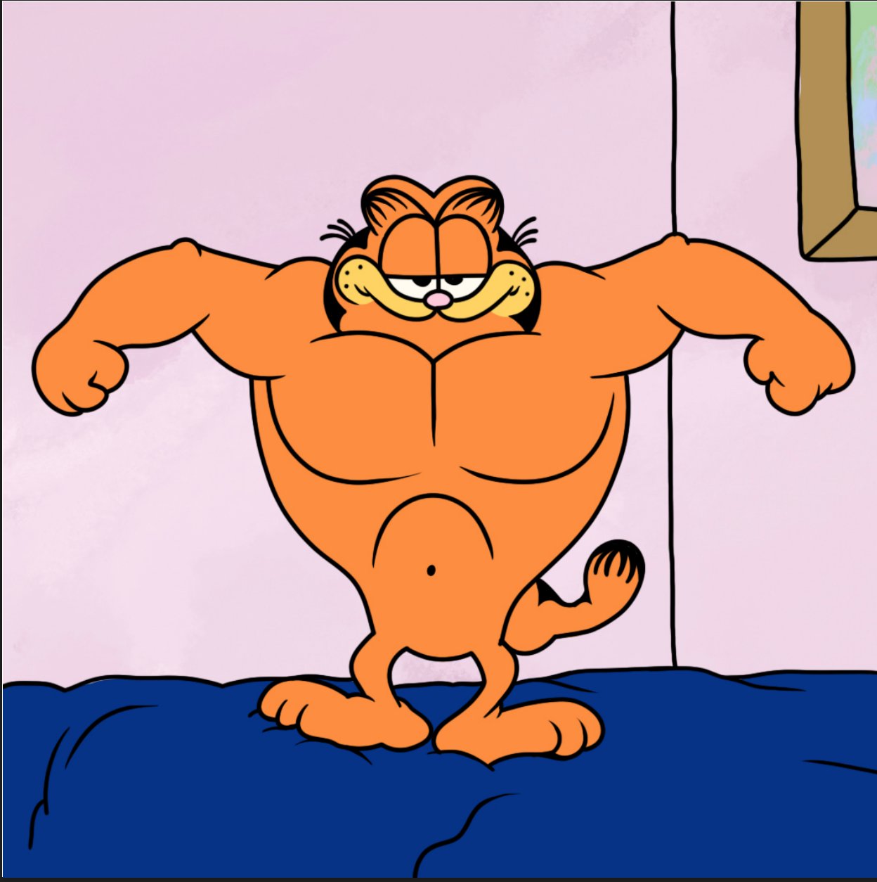 Garfield on Twitter: "say hi to buff garfield https://t.co/H2BLtLJzgY" / Twitter