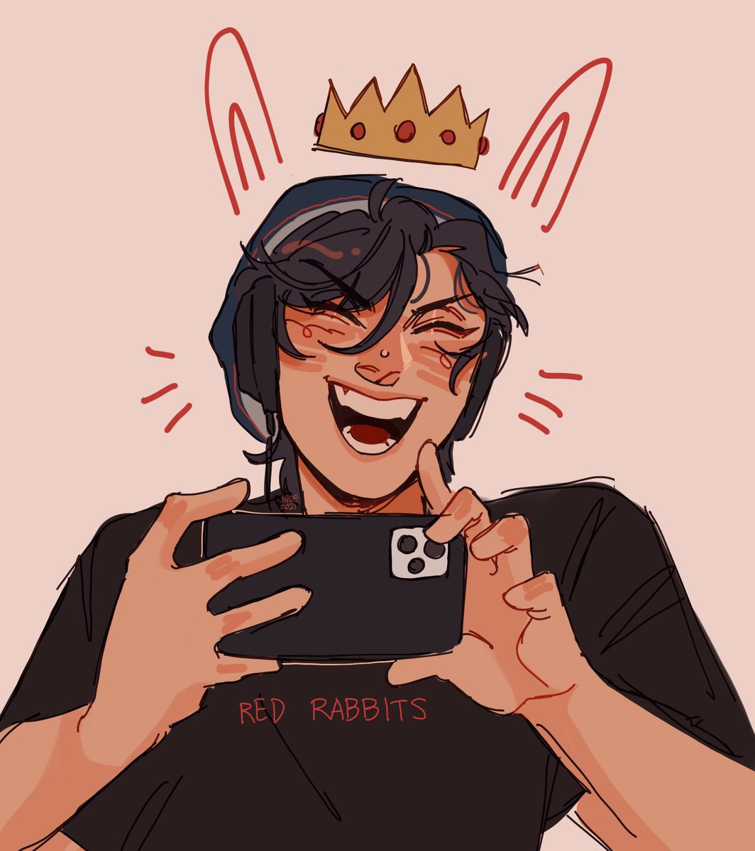 「♥️ quick take a picture my streamer just」|jade 🍉のイラスト