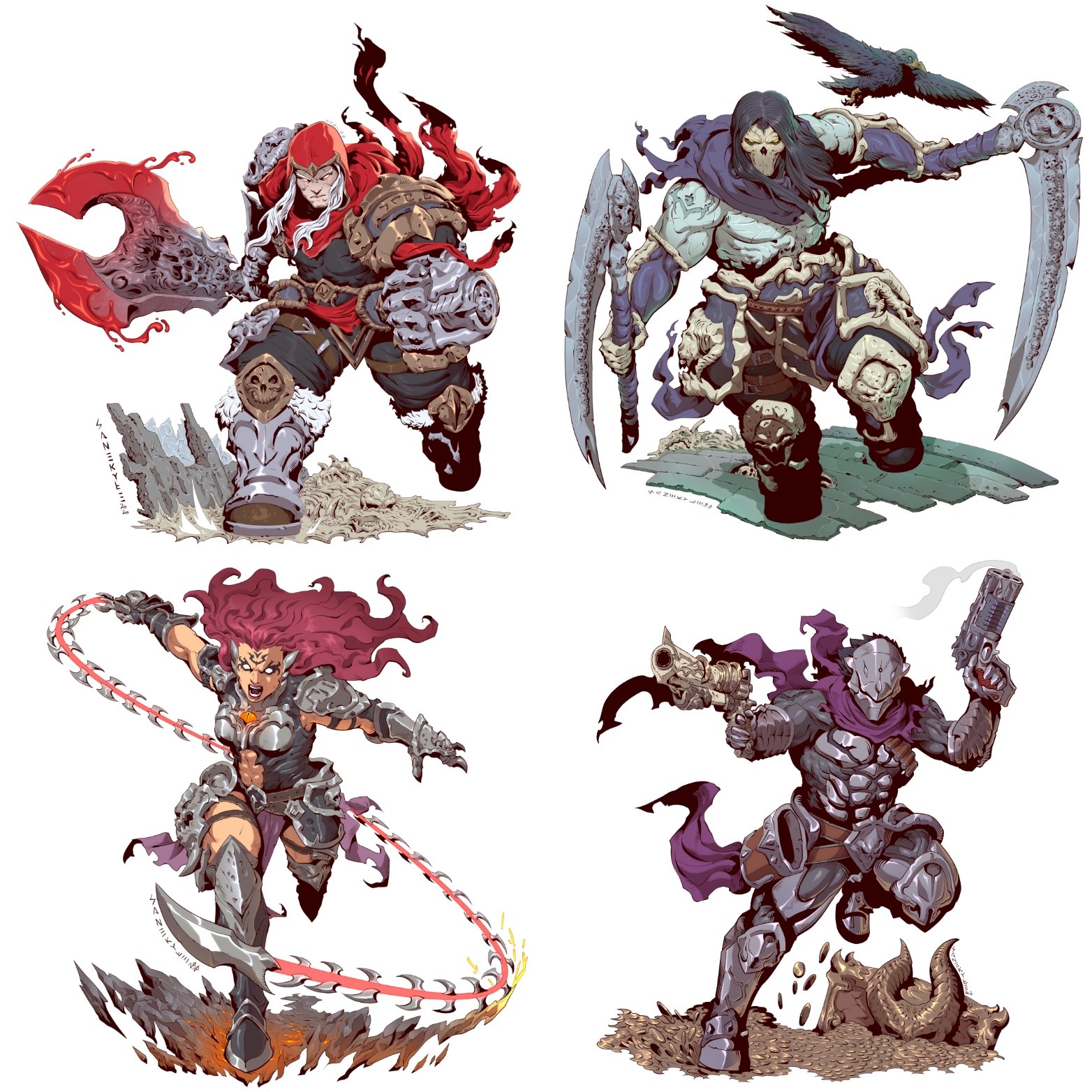 Darksiders 4 Horsemen Concept Art
