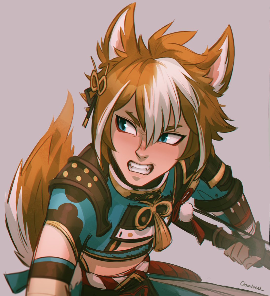 「Grrrrr 🐾 #chalseu #GenshinImpact #gorou」|Chalseu 🏳️‍🌈 🔜JW Barcelona AH ...