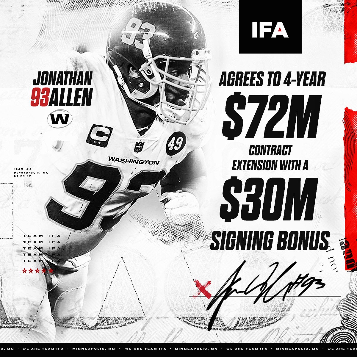 Team IFA on Twitter: "Signed, sealed and delivered. Congratulations to @jonallen93 ...