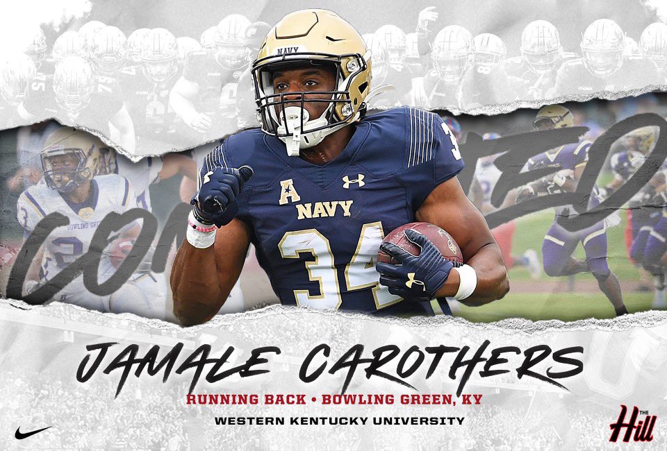 Navy RB Jamale Carothers transfers to WKU : r/CFB