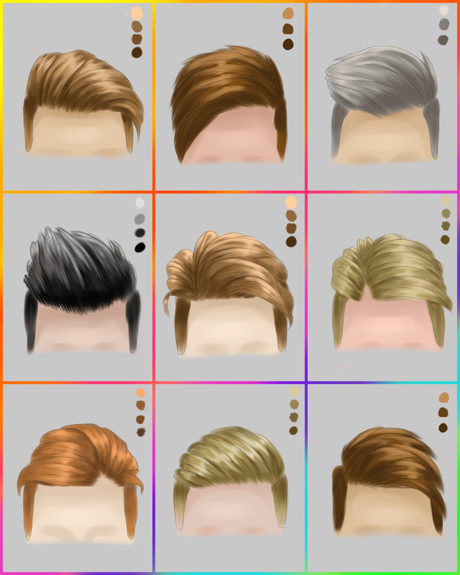 Realistic Male Hair Drawing