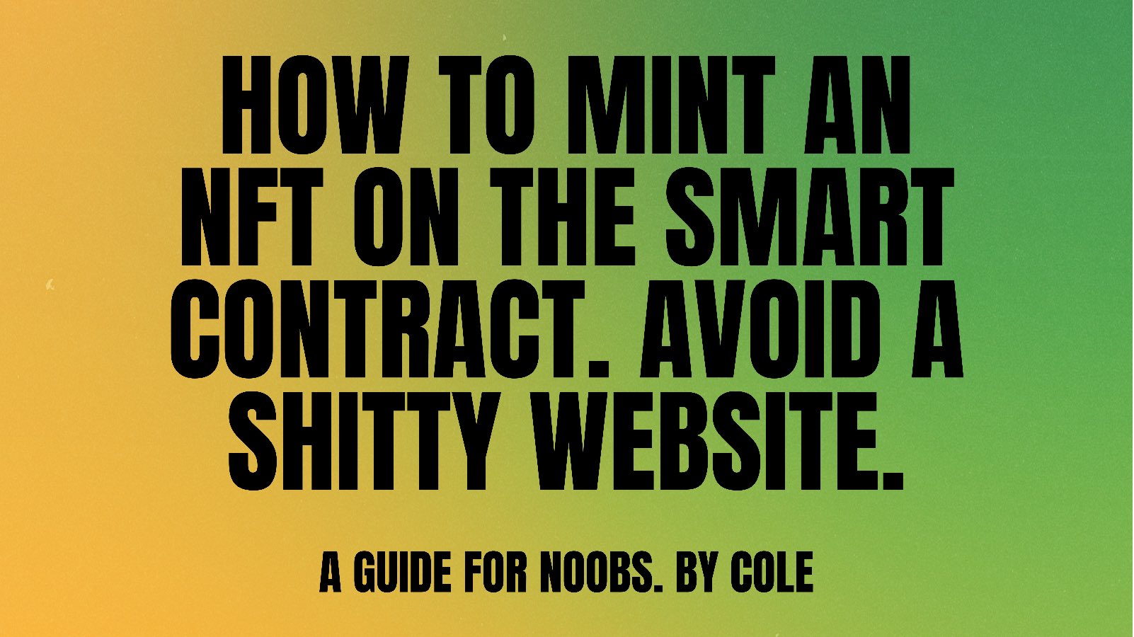 Cole on Twitter: "HOW TO MINT AN NFT DIRECTLY THROUGH THE SMART CONTRACT ON ETHERSCAN: ⬇️ You ...