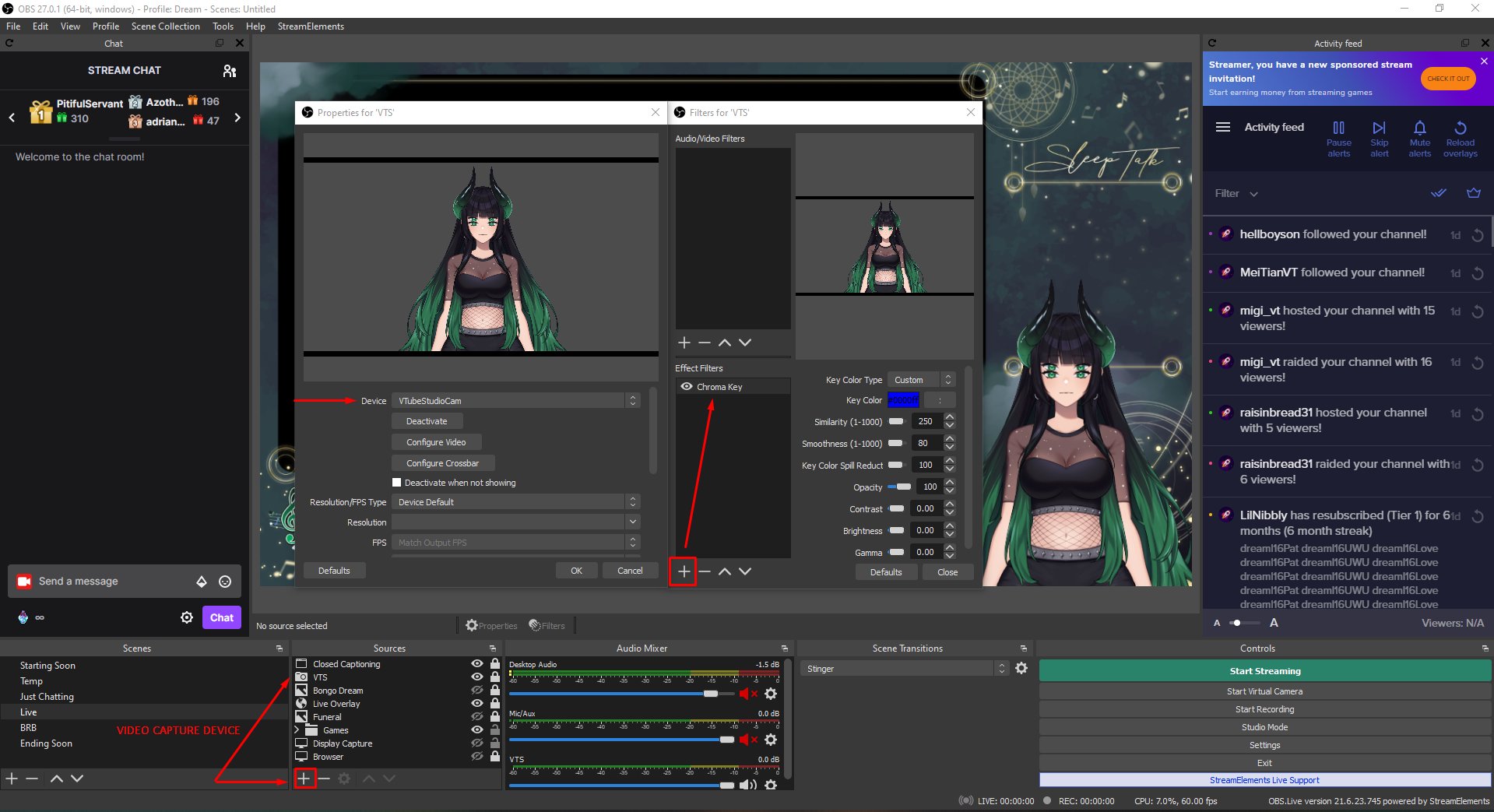 DREAM 🌟💤 6-Eyed VTuber on Twitter: "Reminder that instead of using a transparent game capture ...