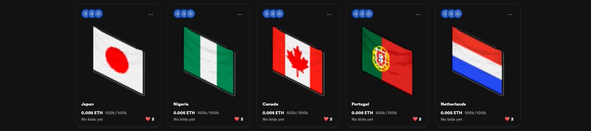 BitFlags on Twitter: "🔥Newly Minted🔥 Japan - Nigeria - Canada - Portugal - Netherlands Origins ...