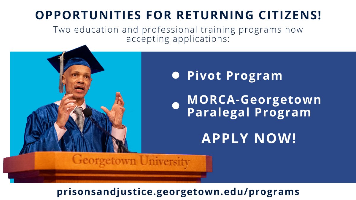 Georgetown University Prisons & Justice Initiative on Twitter: "Returning citizens: You can earn ...