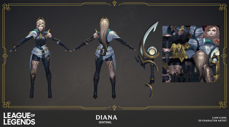 Diana League Of Legends Model