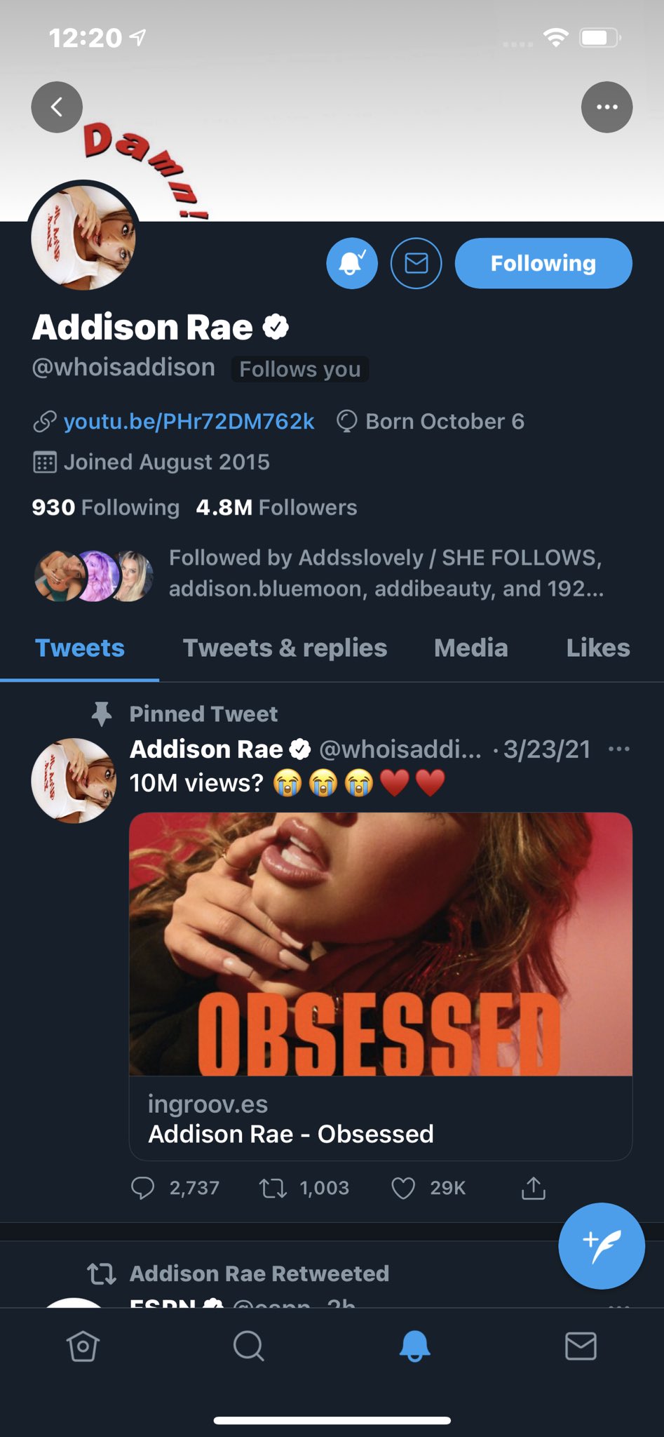 Addison Rae Twitter I've Really Been Struggling”: Addison Rae Shares