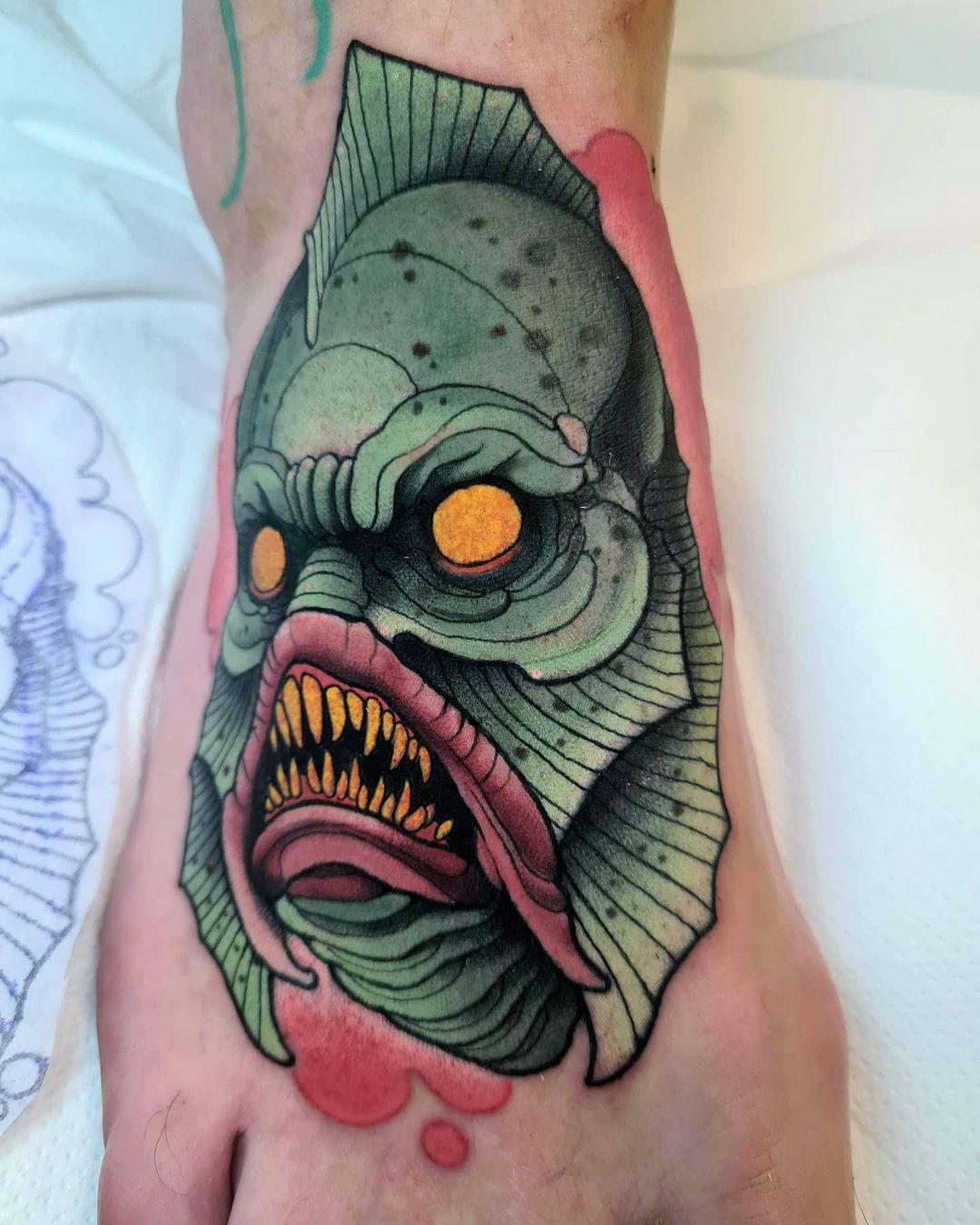 Creature From The Black Lagoon Tattoo Flash