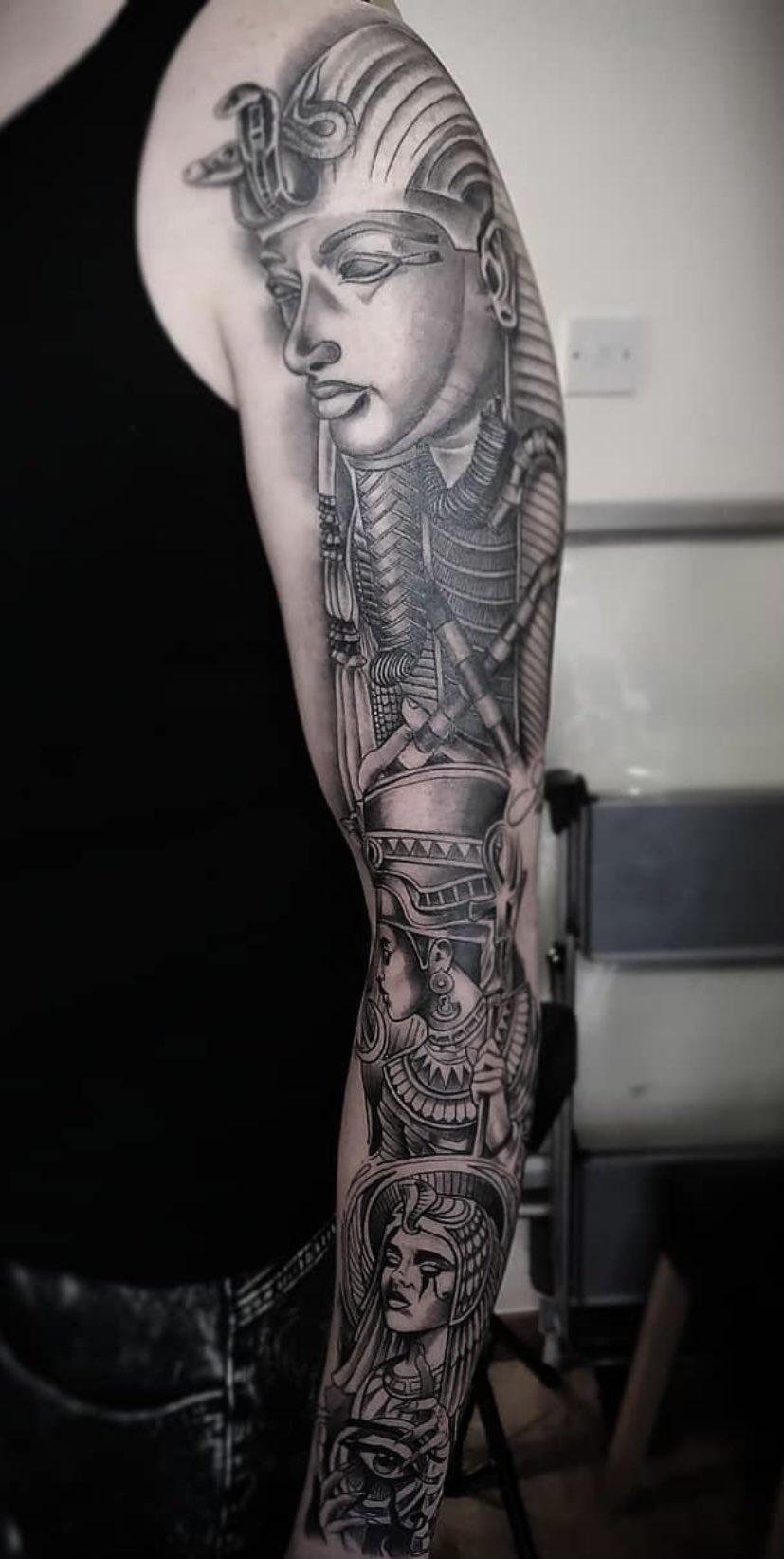 Pharaoh Arm Tattoo 30 Best Egyptian Tattoo Ideas You Should Check
