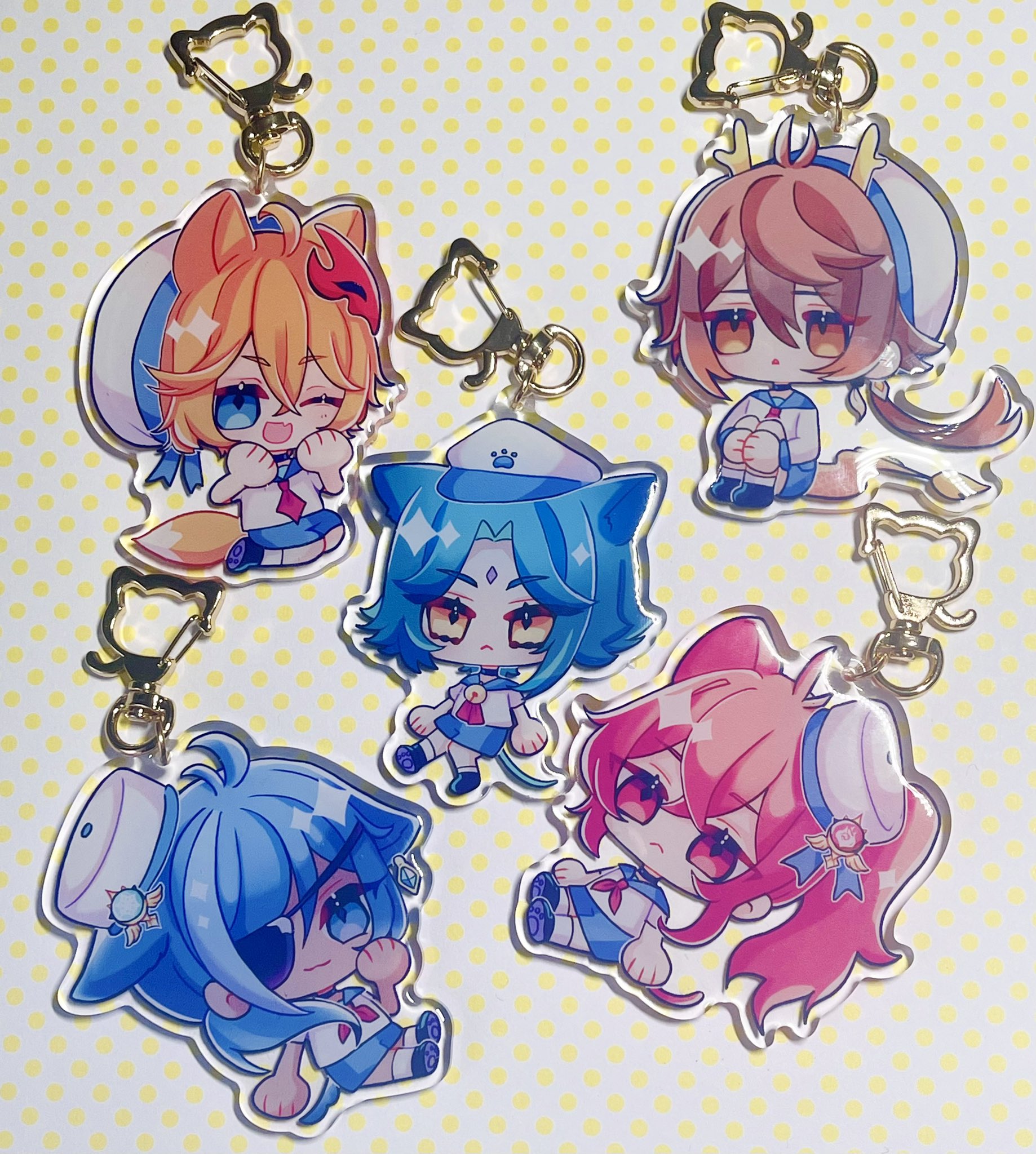 Lune Rune🎀 back to vtuber comm on Twitter: "Heh heh launching my Genshin Sailor Boys acrylic ...