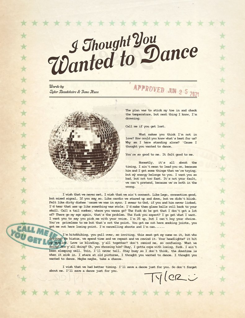 Tyler, The Creator – SWEET / I THOUGHT YOU WANTED TO DANCE Lyrics ... Tyler, The Creator – SWEET / I THOUGHT YOU WANTED TO DANCE Lyrics ...