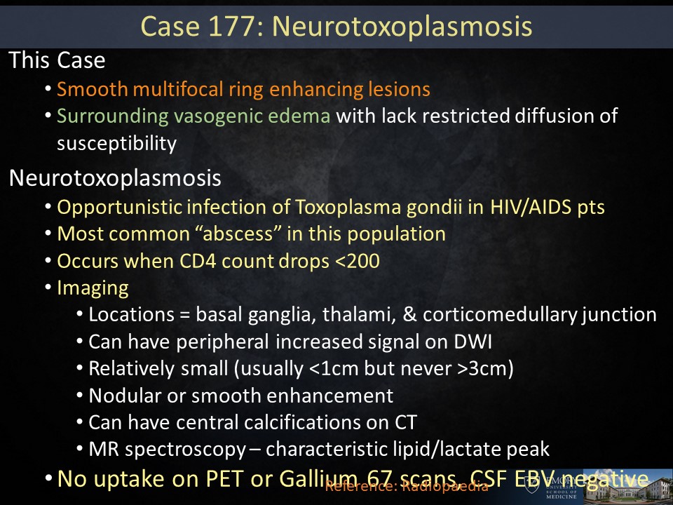 Emory Radiology COTD #177 Hx: HIV with altered mentation & low CD4 ...