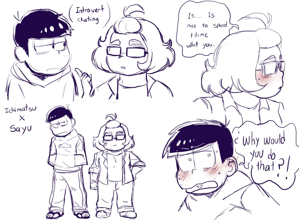 「So I made some Matsuno x oc doodles while my lockdown contin」🌙☄Yuramec ...