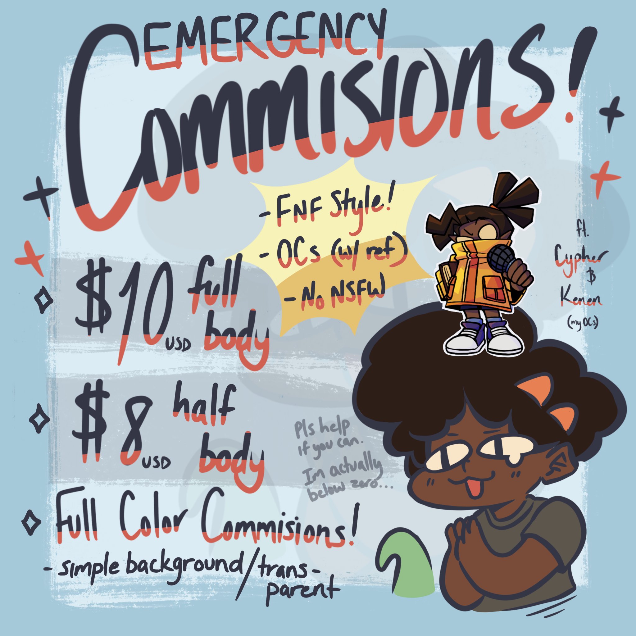 kiwidingle🥝🔔 on Twitter: "Emergency Commissions are still open! Full body color commissions for ...