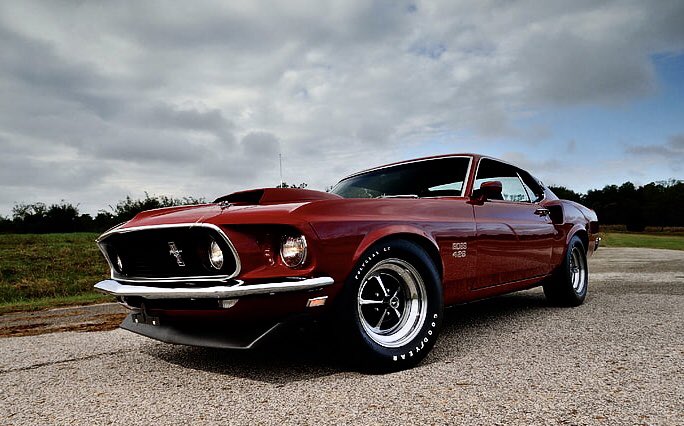 Dark Cherry Red Mustang