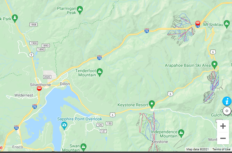 Eisenhower Tunnel Map