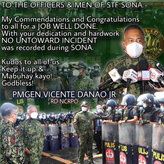 lopezmps on Twitter: "(Official statement of General Danao.) PMGEN VICENTE DANAO JR RD NCRPO ...