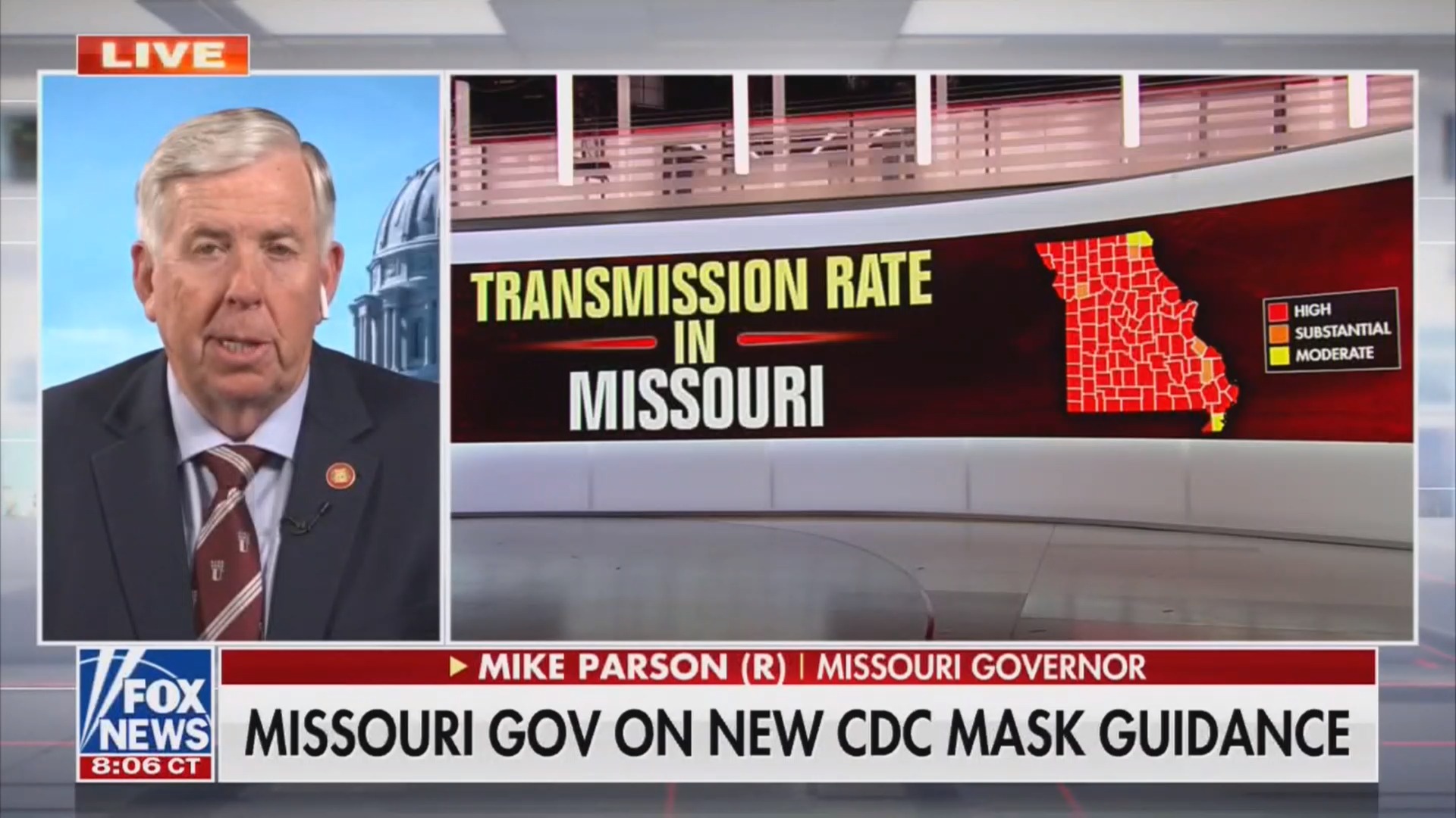 Aaron Rupar on Twitter: "Gov. Mike Parsons of Missouri went on Fox News to announce his state ...