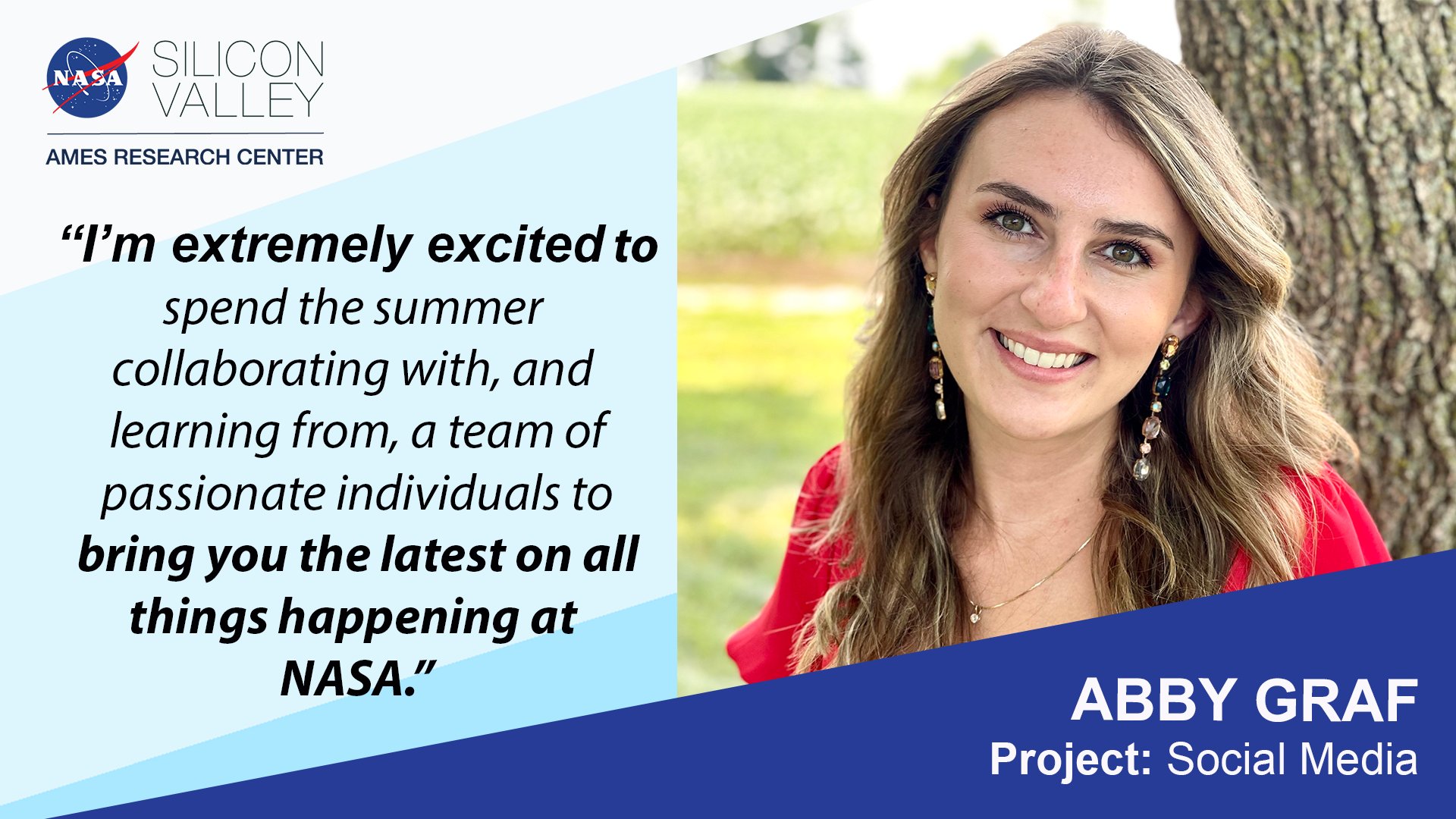 NASA Ames on Twitter: "Meet social media intern Abby Graf! Abby is working toward a Master of ...