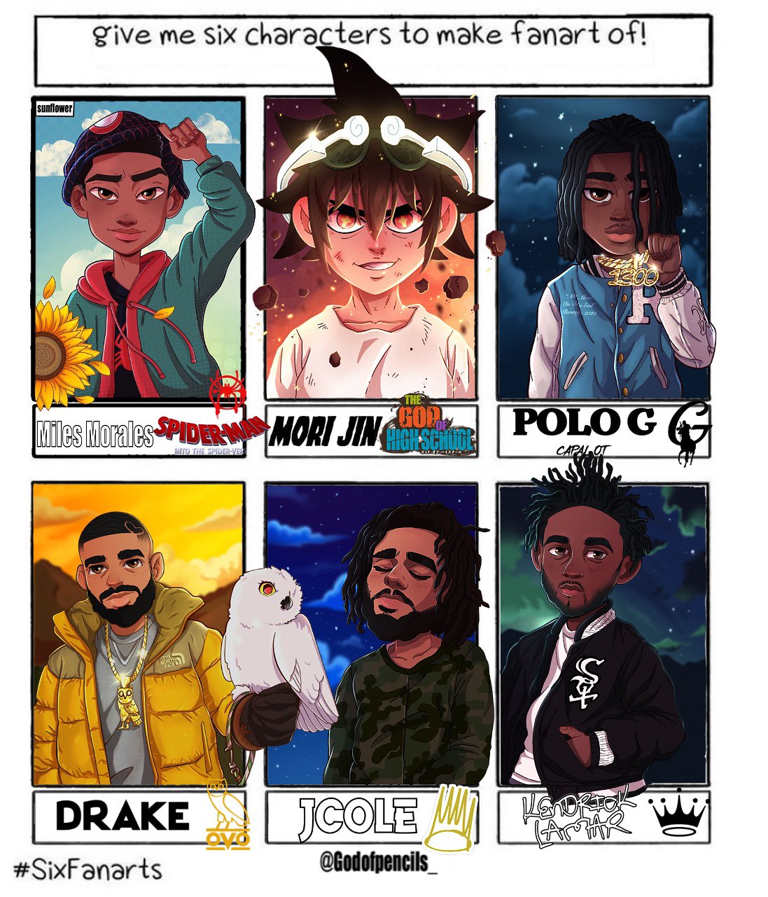 Kendrick Lamar Cartoon Character