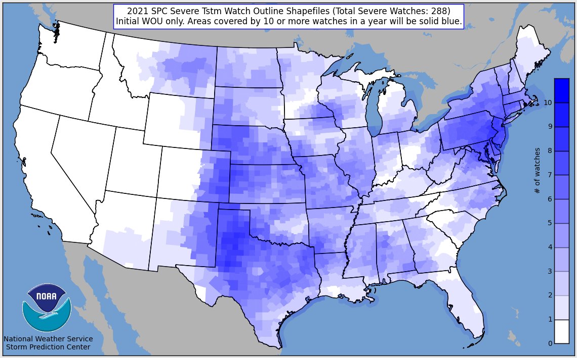 MyRadar Weather on Twitter: "Here's a look at an interesting map from @NWSSPC showing the areas ...