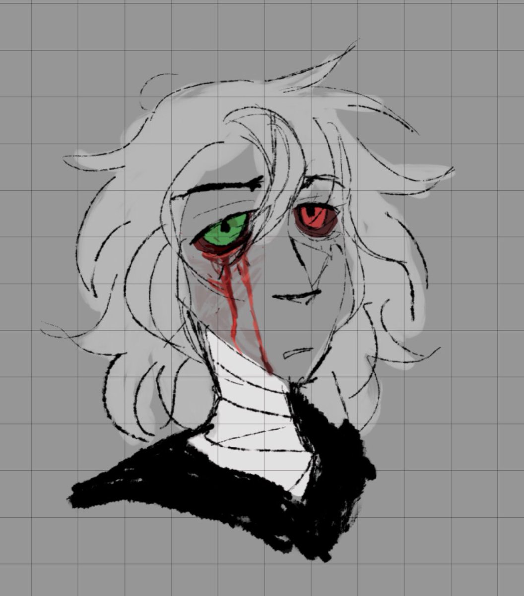 「body horror , eye contact , blood // i w」| Ash のイラスト