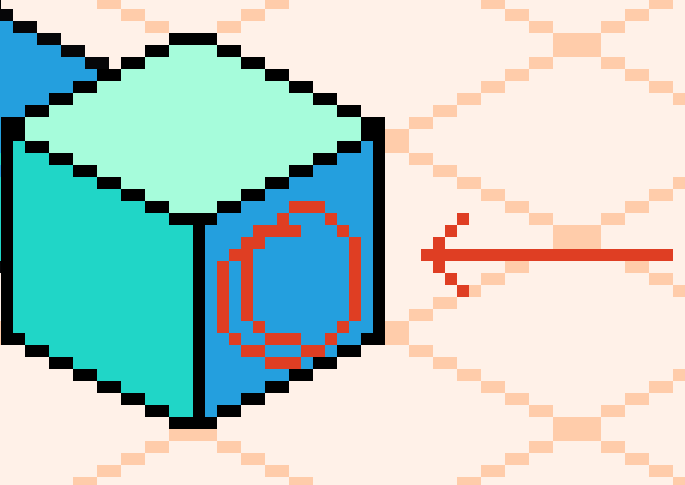 Saultoons on Twitter: "@thisislux Pixel art Isometric cylinders on the ...