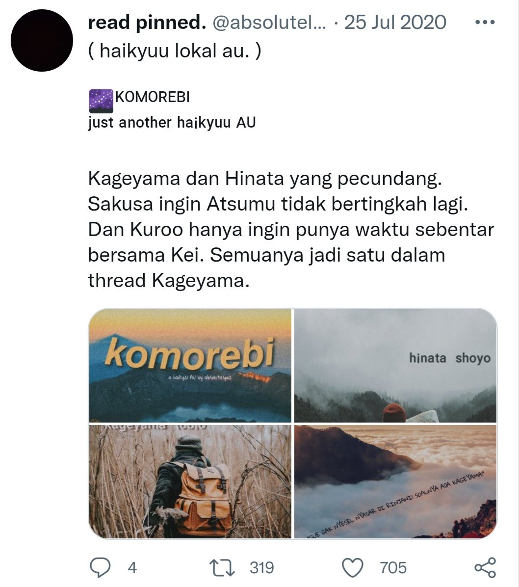KAGEHINA BASE | OPEN DM SABTU-MINGGU on Twitter: "boke! kalian pernah baca au ini gak? ceritain ...