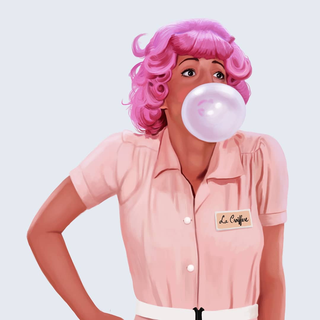 Grease Frenchy Drawing