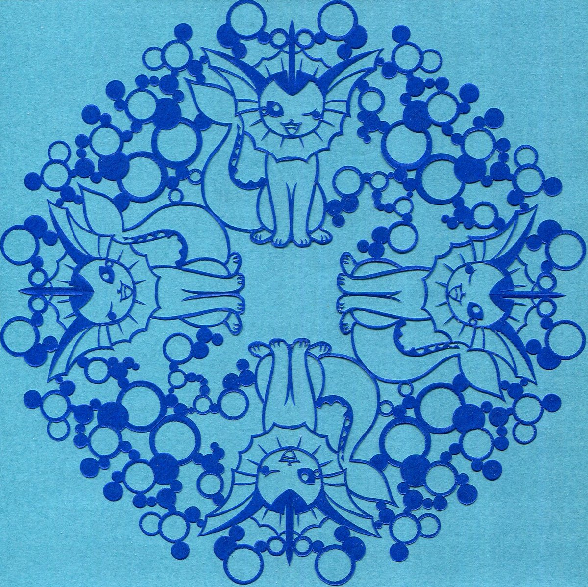 津久田𓆏十茶花 on Twitter: "RT @Miiverse_sam: 「きれいな水を大切にね！」 #水の日 応援大使のシャワーズを切りました https://t.co ...