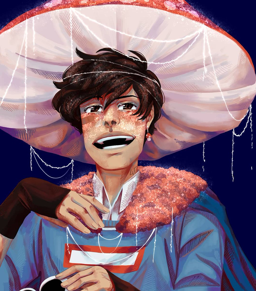 「here's a mushroom george :D #art #drawi」|Danのイラスト
