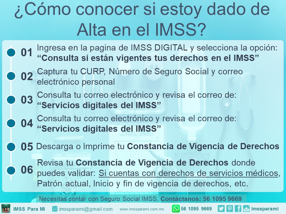 Imss Para Mi On Twitter ¿cómo Conocer Si Estoy Dado De Alta En El