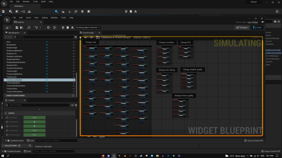 A options menu may seems like a small feature, but takes alot of effort to setup #UnrealEngine # ...