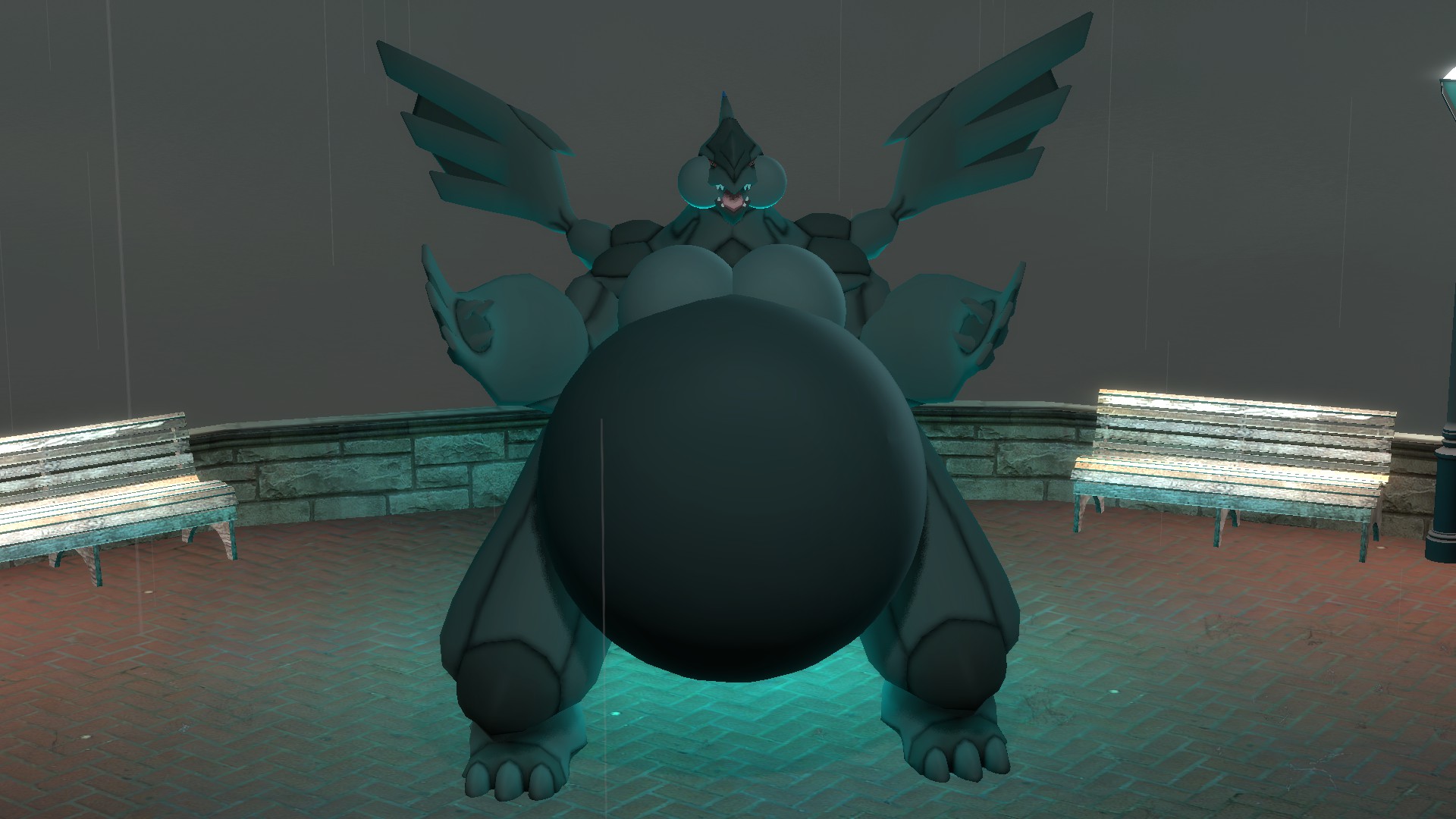 Tucker the Heroic Sumo Charizard on Twitter: "Here's Chunky Zekrom roaring out in the thundery ...