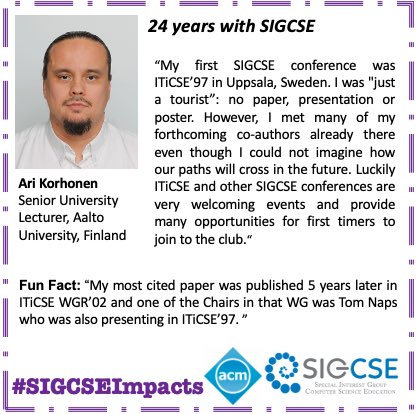 ACM SIGCSE on Twitter: "#SIGCSEImpacts, #August2021, @archiekorhonen…