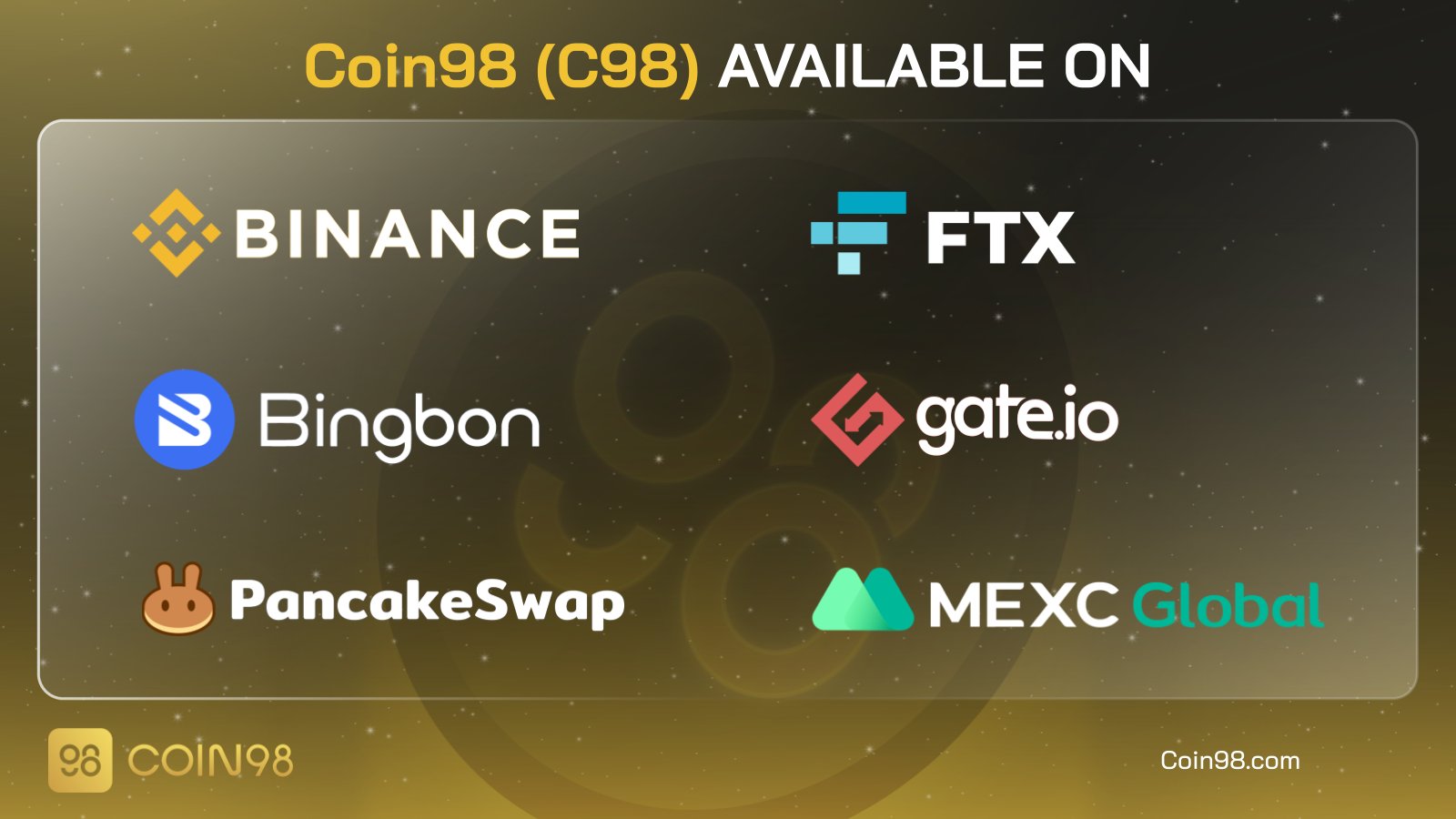 Coin98 Wallet on Twitter: "We've just updated the exchanges that you can trade #C98 on. Which ...