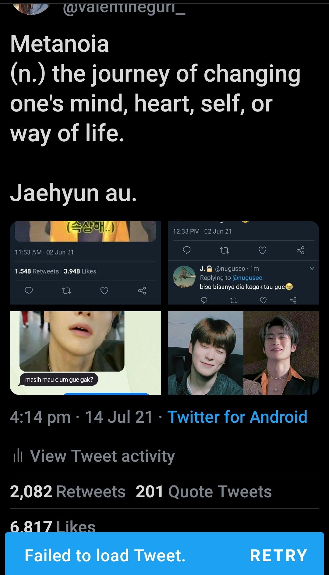 yaya on Twitter: "Metanoia (n.) the journey of changing one's mind, heart, self, or way of life ...