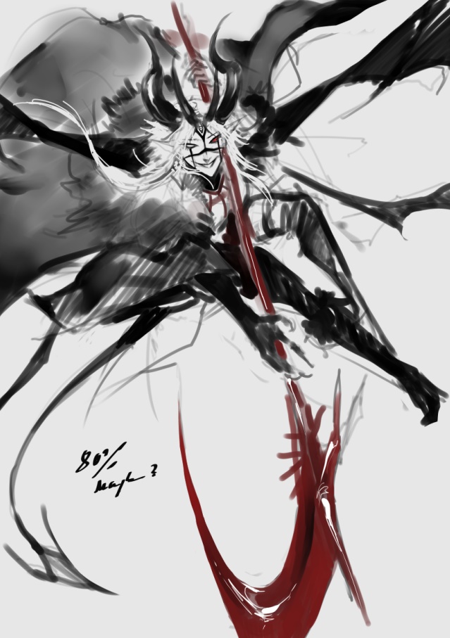 ankou 殭屍 on Twitter: "Doodled some concepts for her devil form at 80% and 50% respectively. She ...