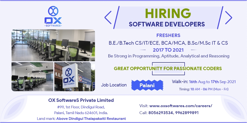OX SoftwareS on Twitter: "https://t.co/MDV5TyED1D Dear Job Seekers/ Freshers, Are you very ...