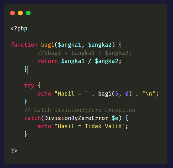 CODINGFESS on Twitter: "code; dapet warning "PHP Warning: Division by zero", udah di catch tapi ...