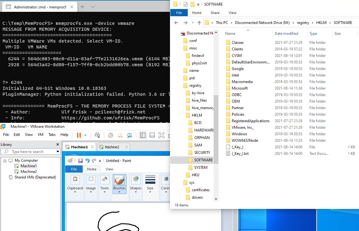 Ulf Frisk On Twitter Pcileech Memprocfs Updates Remote Agent Based Memory Analysis And Vmware