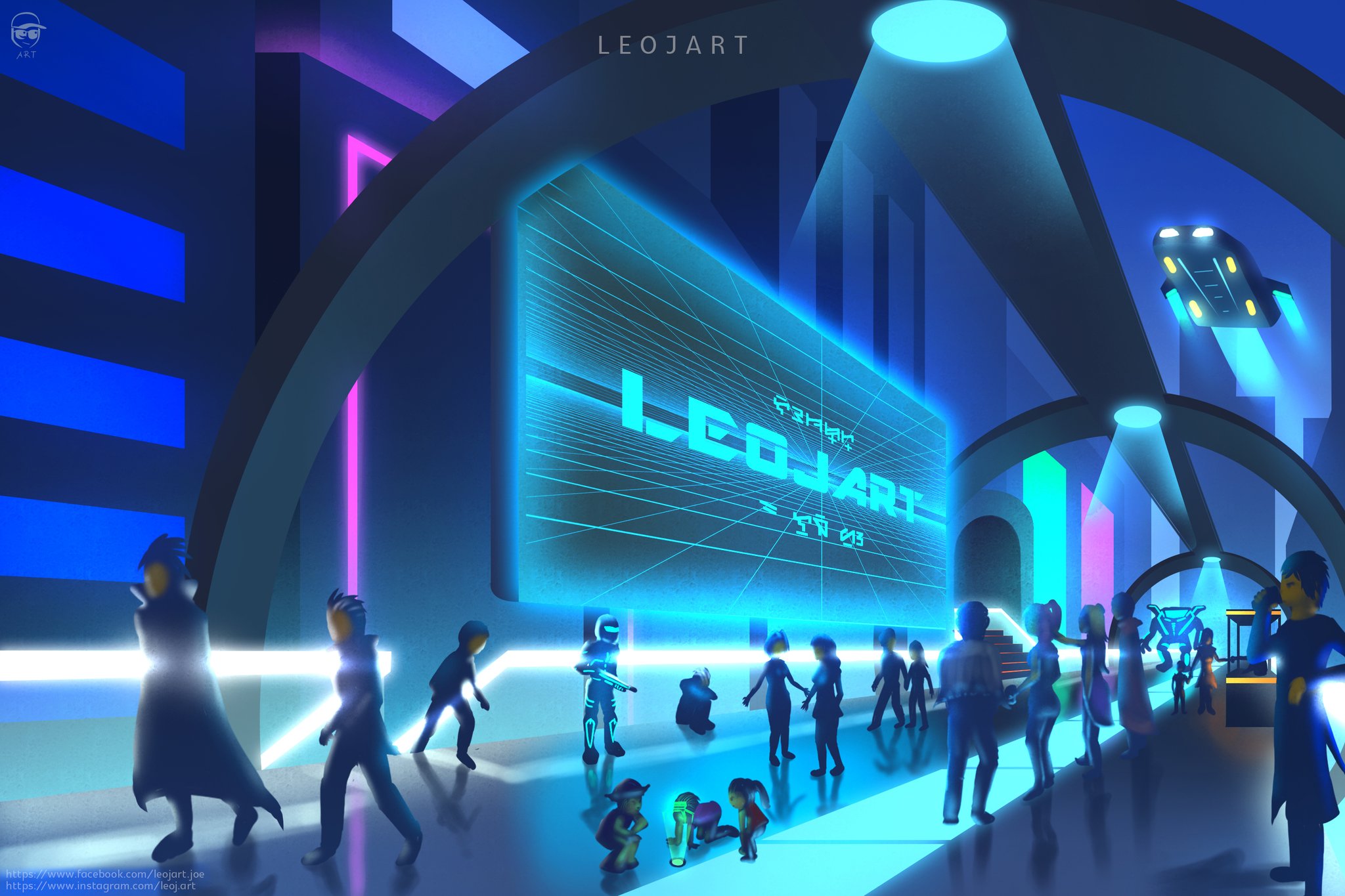 LeojArt ⚡ on Twitter: "A cyberpunk inspired, cityscape/landscape art. I hope you like it. 🤟⚡ ...