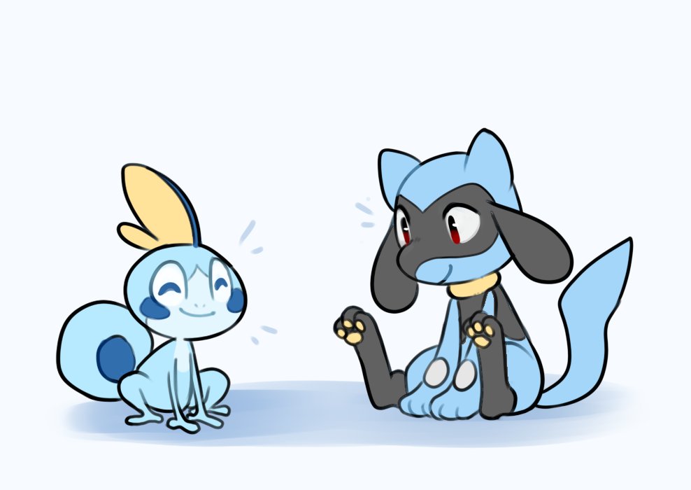 Cute Riolu And Lucario