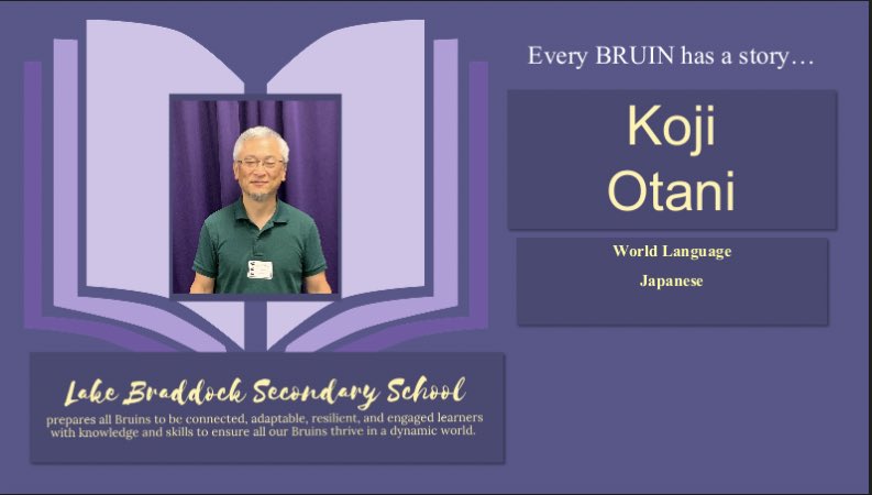 Lake Braddock SS on Twitter: "Good morning Lake Braddock community. I present to you Koji Otani ...
