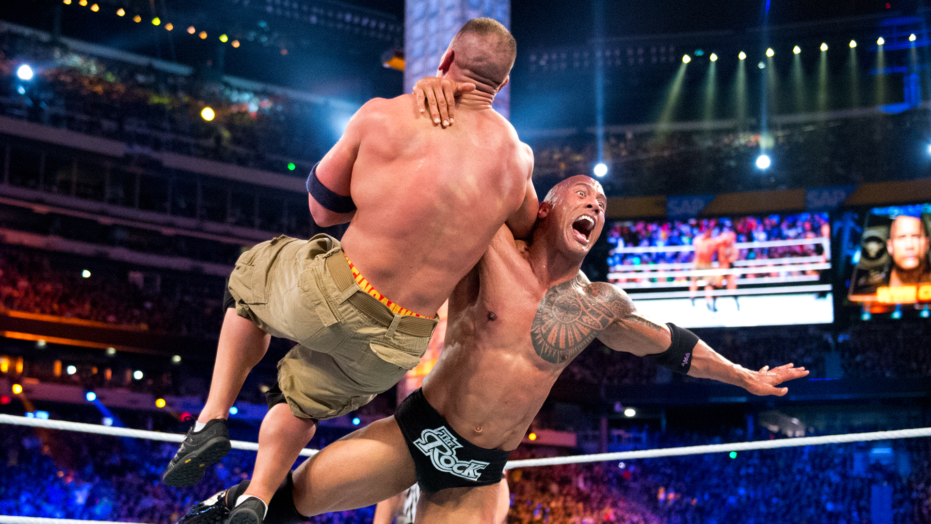 The Rock Vs John Cena Wrestlemania 29 Wallpaper