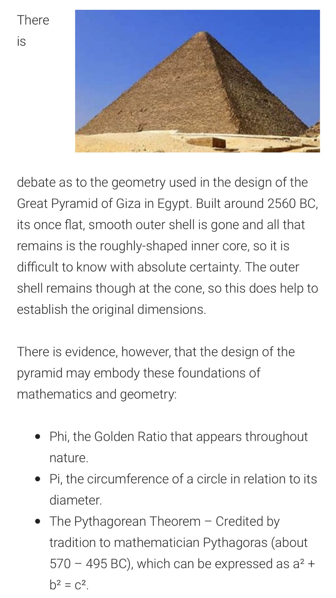 Pyramids Golden Ratio