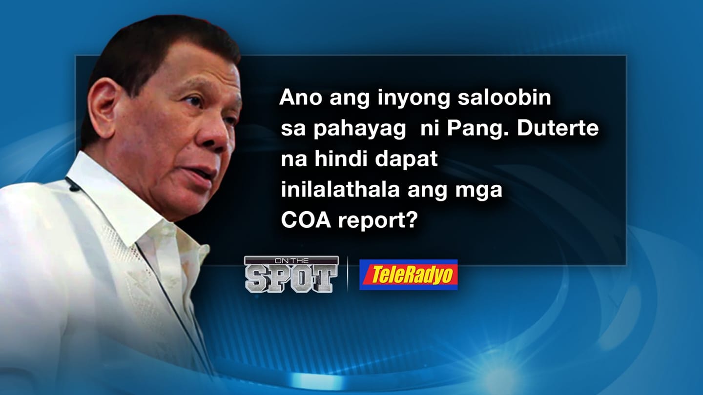 Dzmm Teleradyo On Twitter Ano Ang Inyong Saloobin Sa Pahayag Ni Pang
